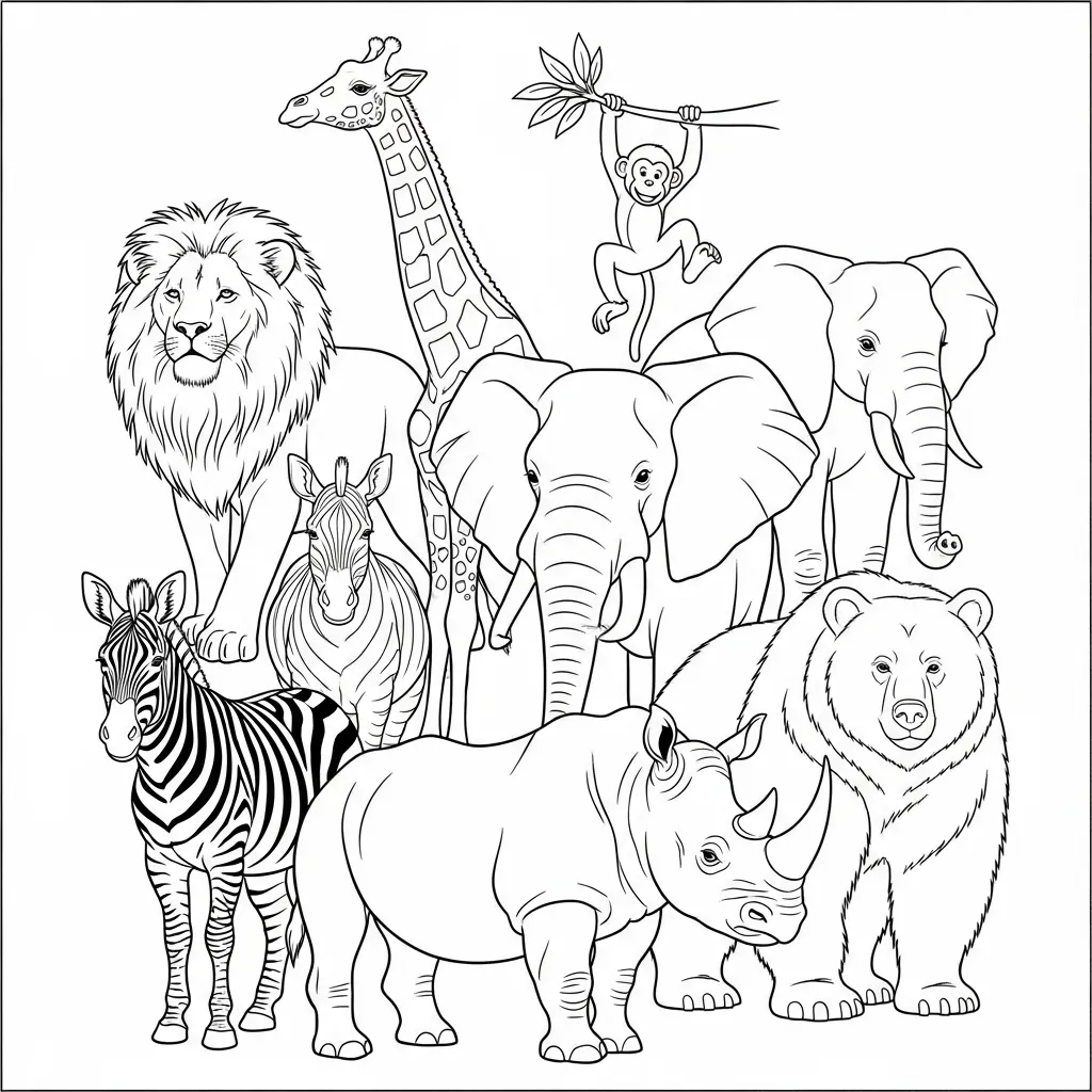 Animal Coloring Pages: The Wild and Wonder-Filled World of Creative ...