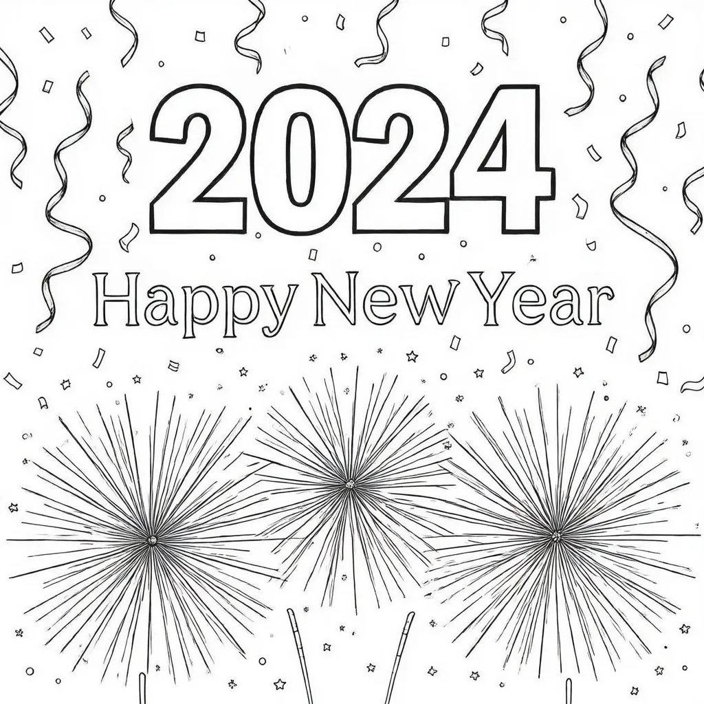 New Years Coloring Pages – Festive, Fun & Printable Designs to Start ...